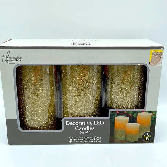 true living essentials | Accents | Decorative Led Candles Set Of 3 ...